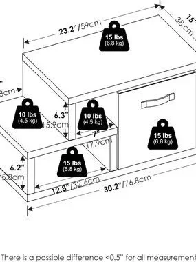 Office | Viola Storage Shelf 2tier Storage Rack With A Cube Drawer Bin ...